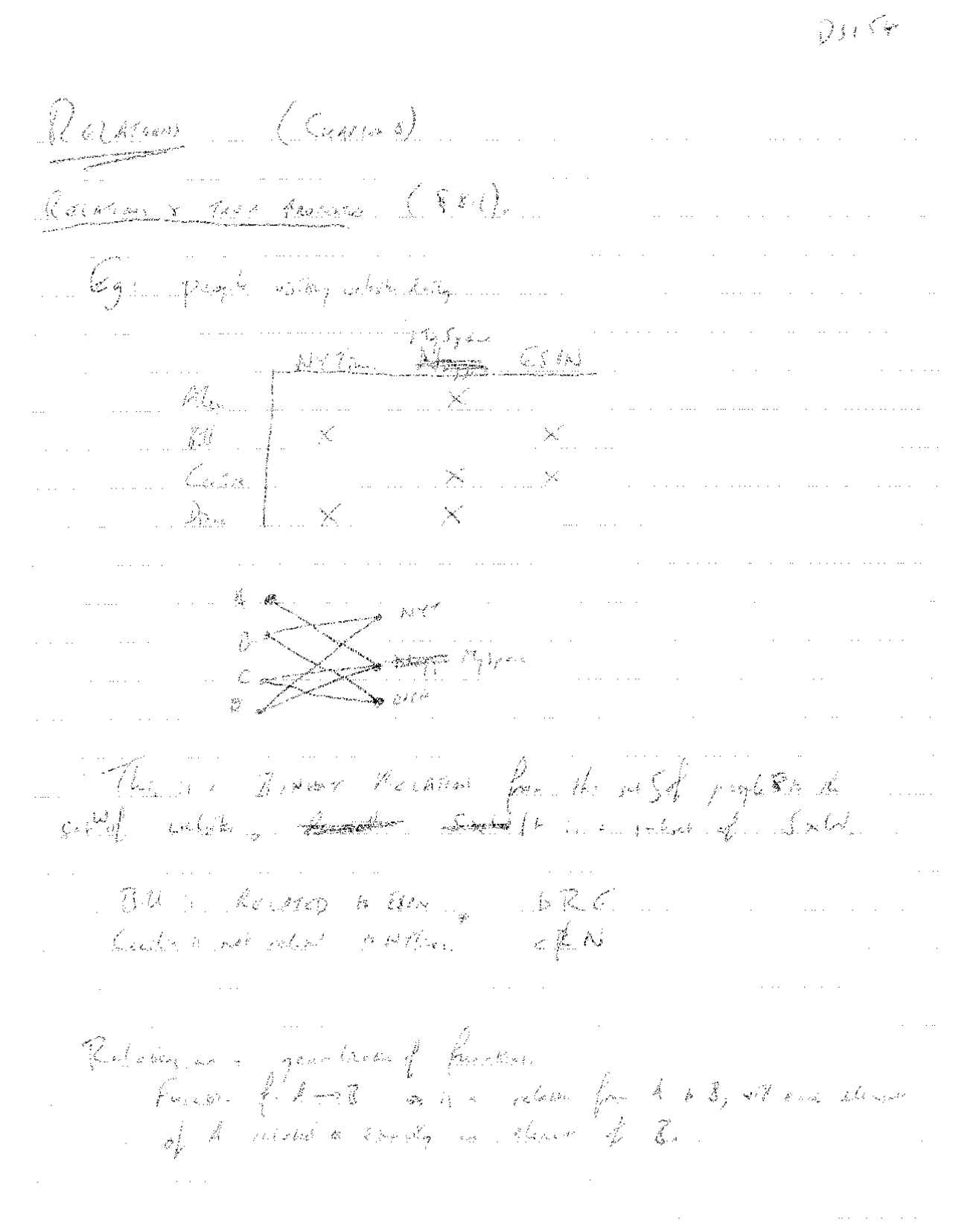 Lecture Handout On Relations Introduction To Discrete Structure