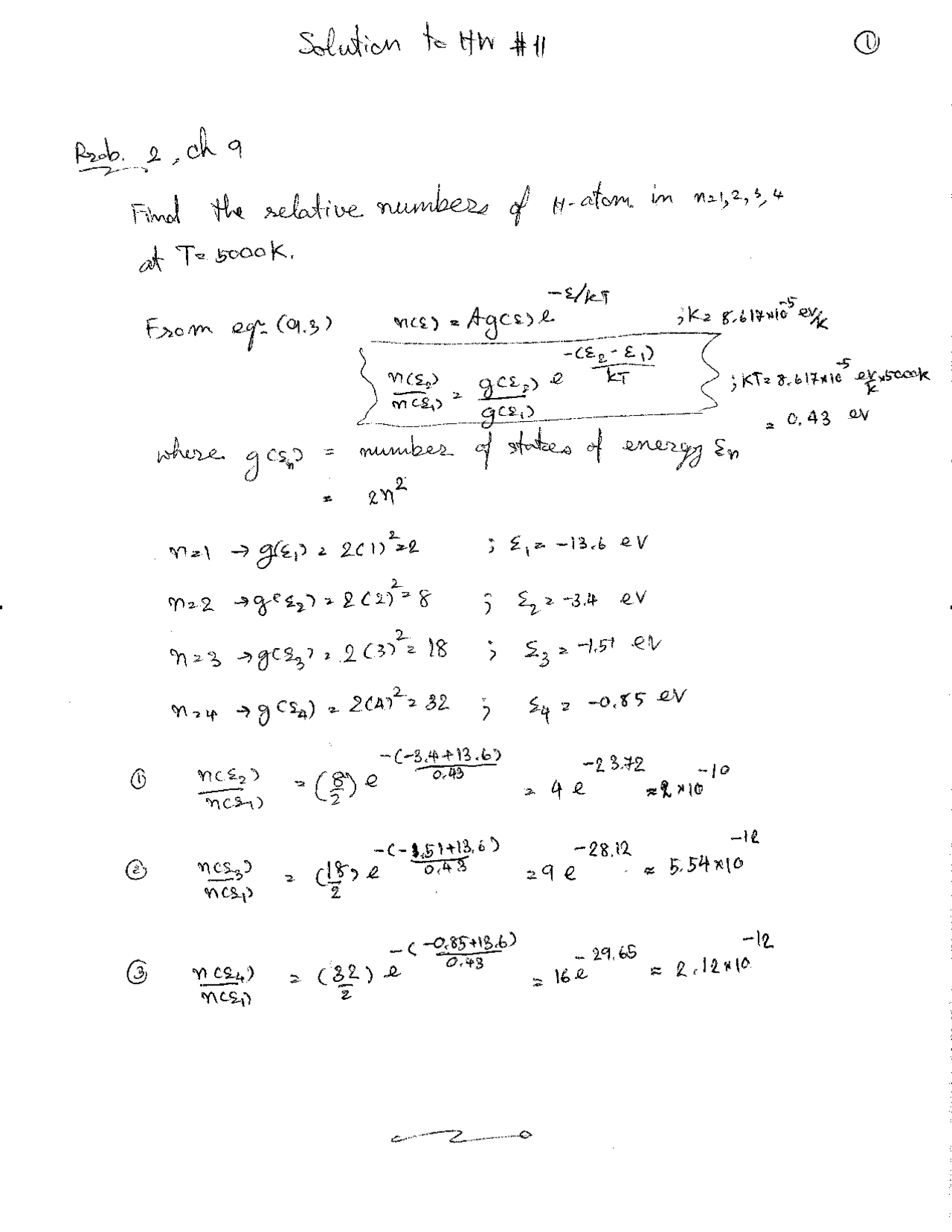 Resolution For Homework 11 Modern Physics Phy 361 Docsity