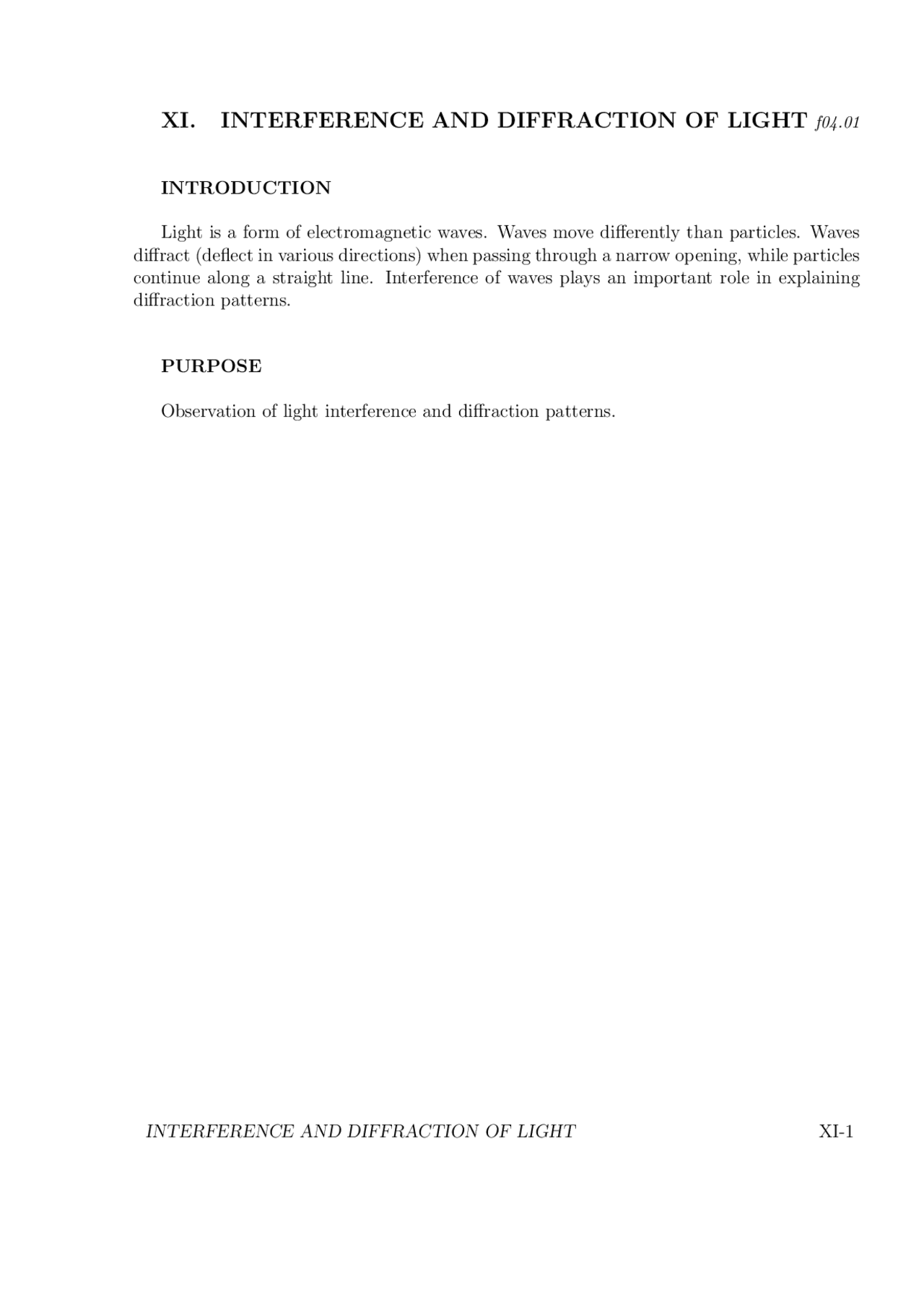 Interference And Diffraction Of Light Phy 222 Docsity