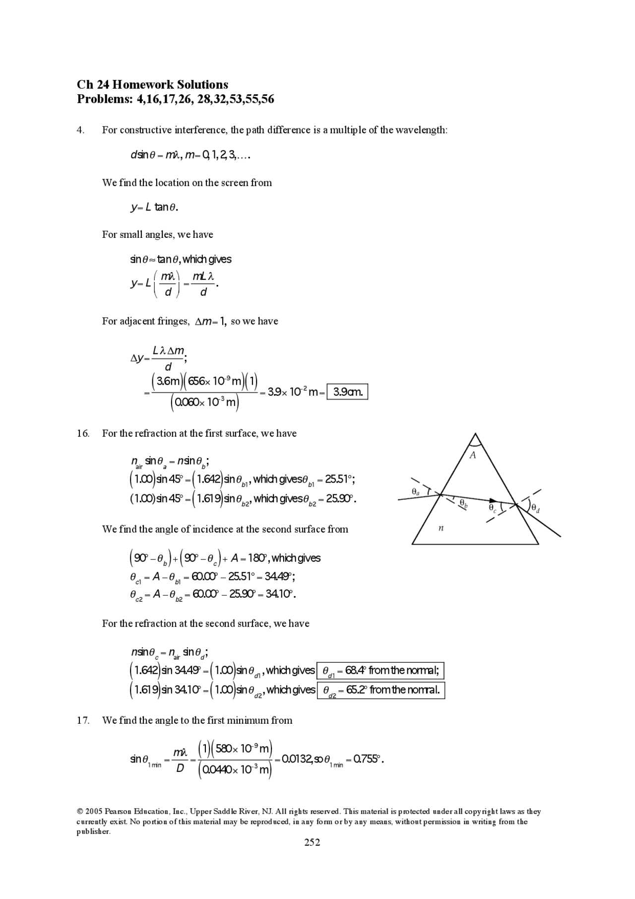 Homework Problems With Answers General Physics Iia Phys 120 Docsity