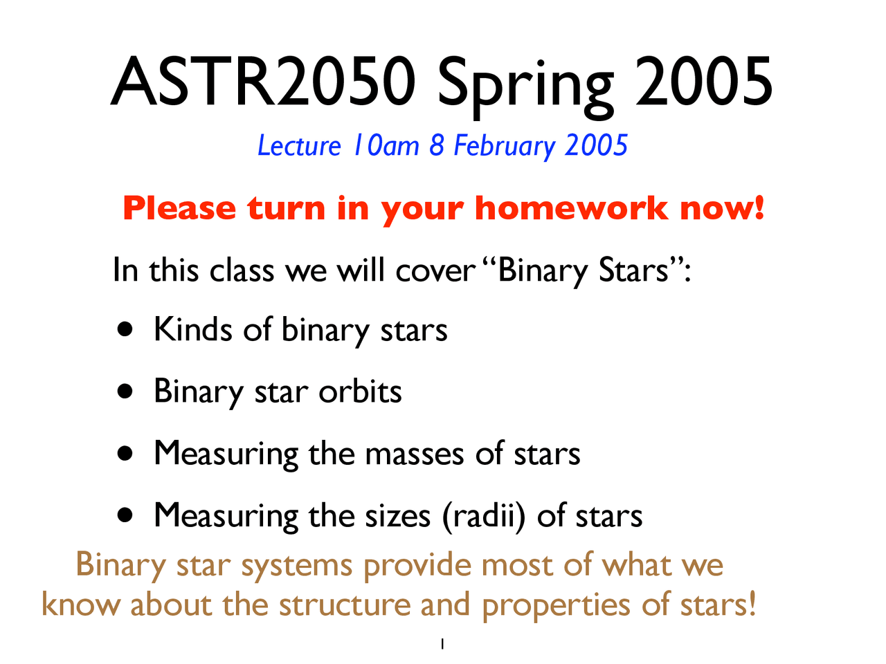 Kinds Of Binary Stars And Measuring Masses Of Stars Lecture Slides