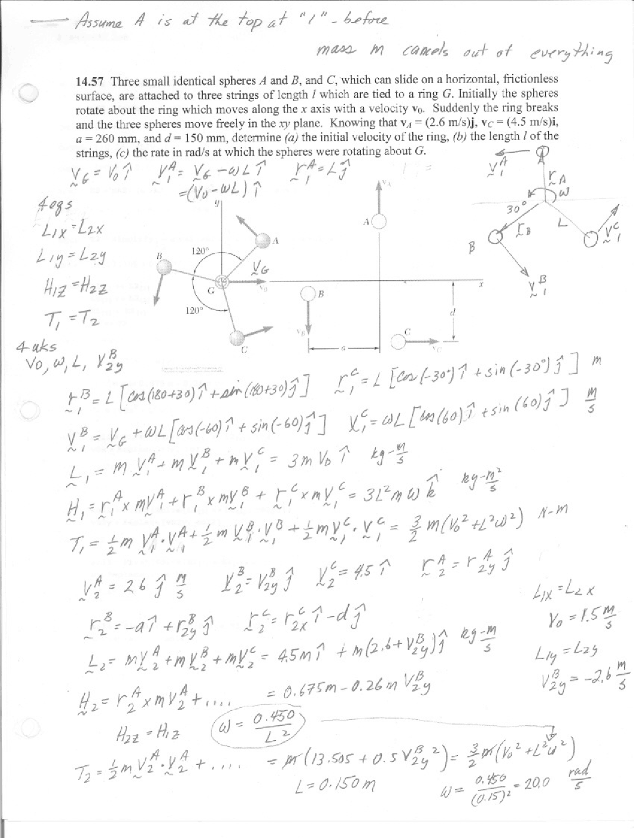 Assignment Solutions For Engineering Dynamics Engr 2090 Docsity