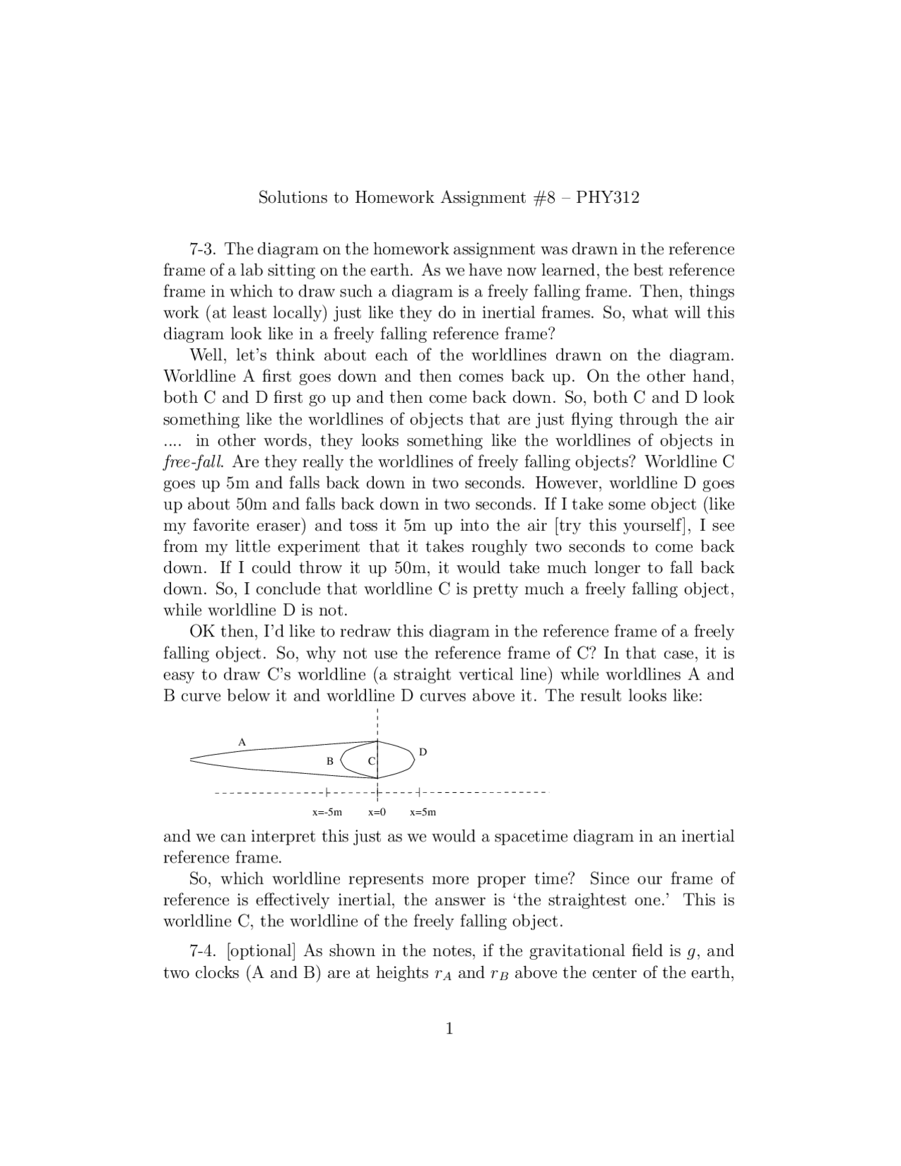Solutions To Assignment 8 Relativity And Cosmology Einsteinbeyond