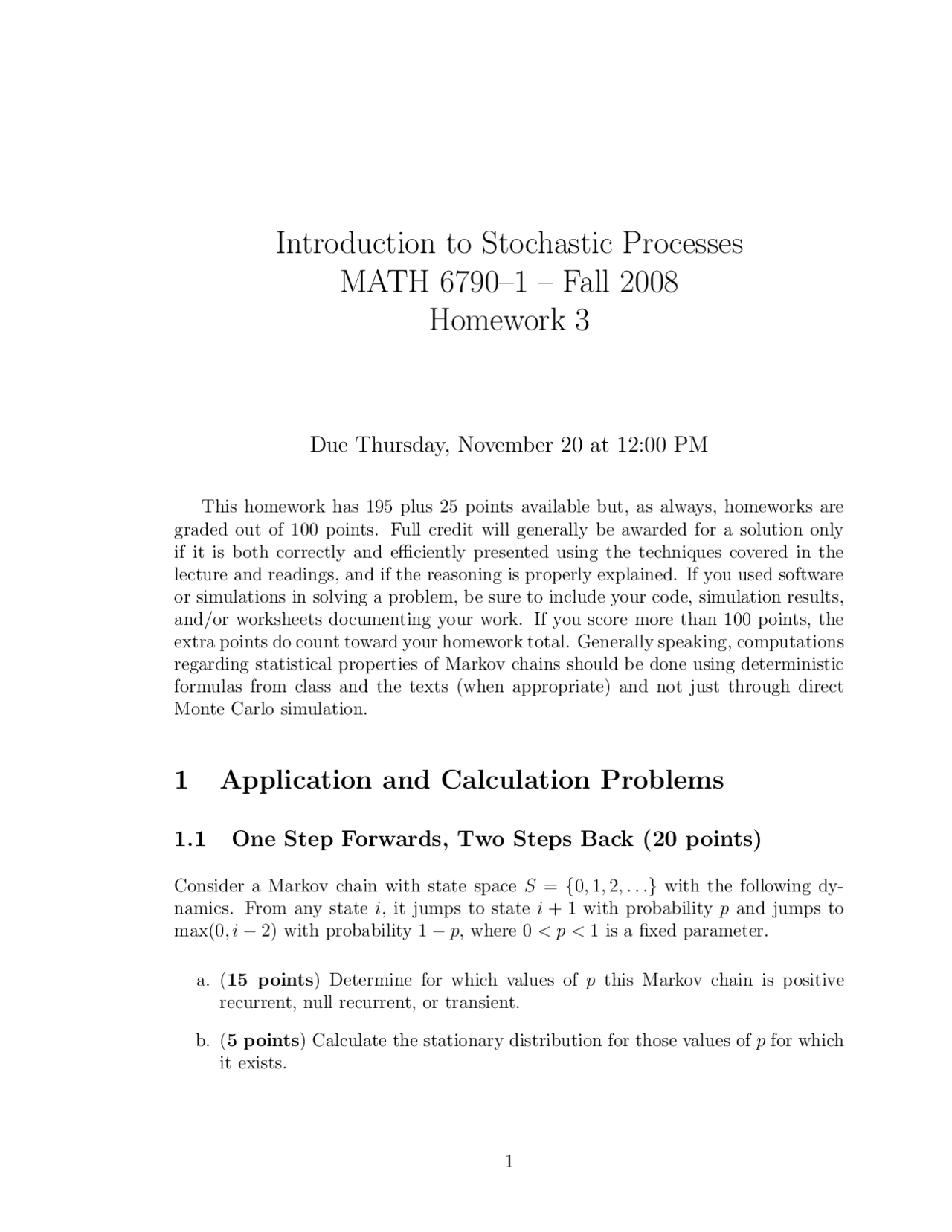 Assignment3 Introduction To Stochastic Processes Math 6790 Docsity