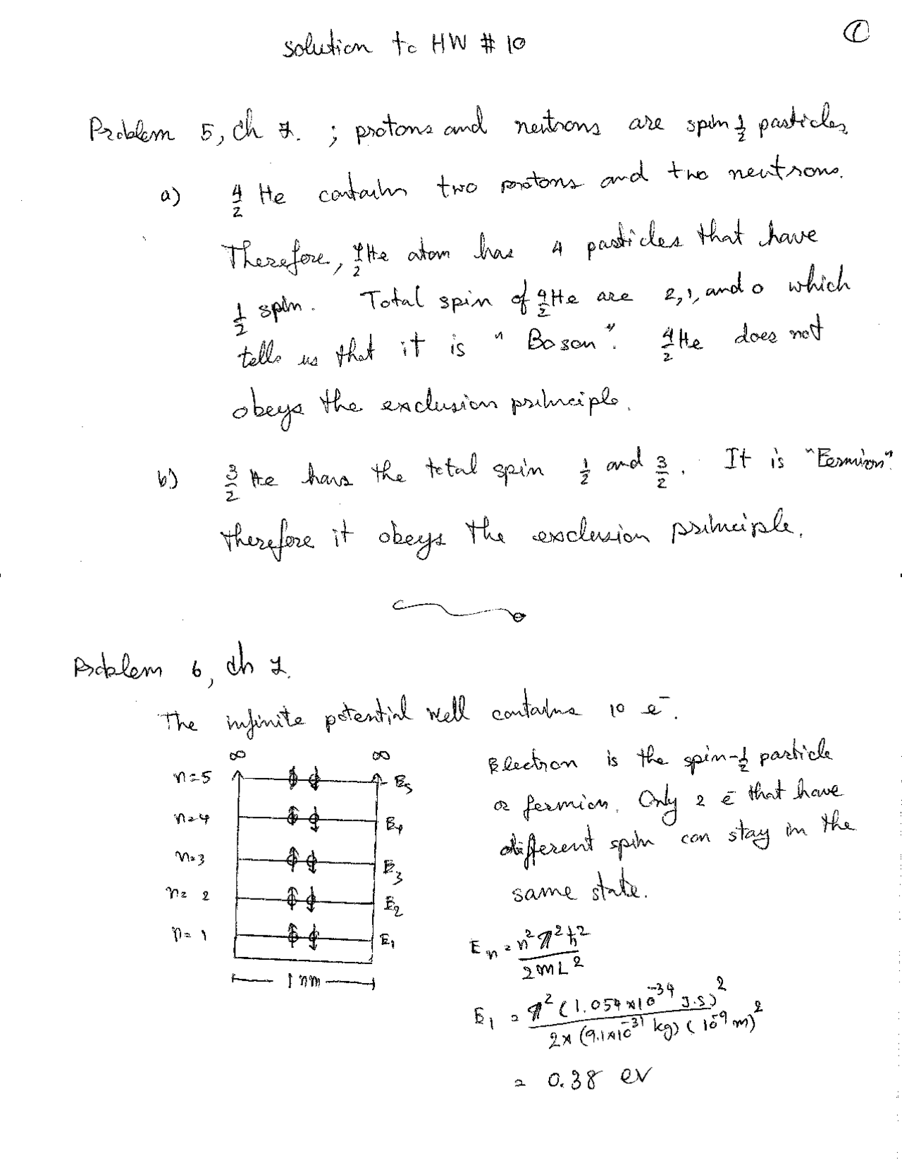 Introduction To Modern Physics Assignment 10 Solutions Phy 361