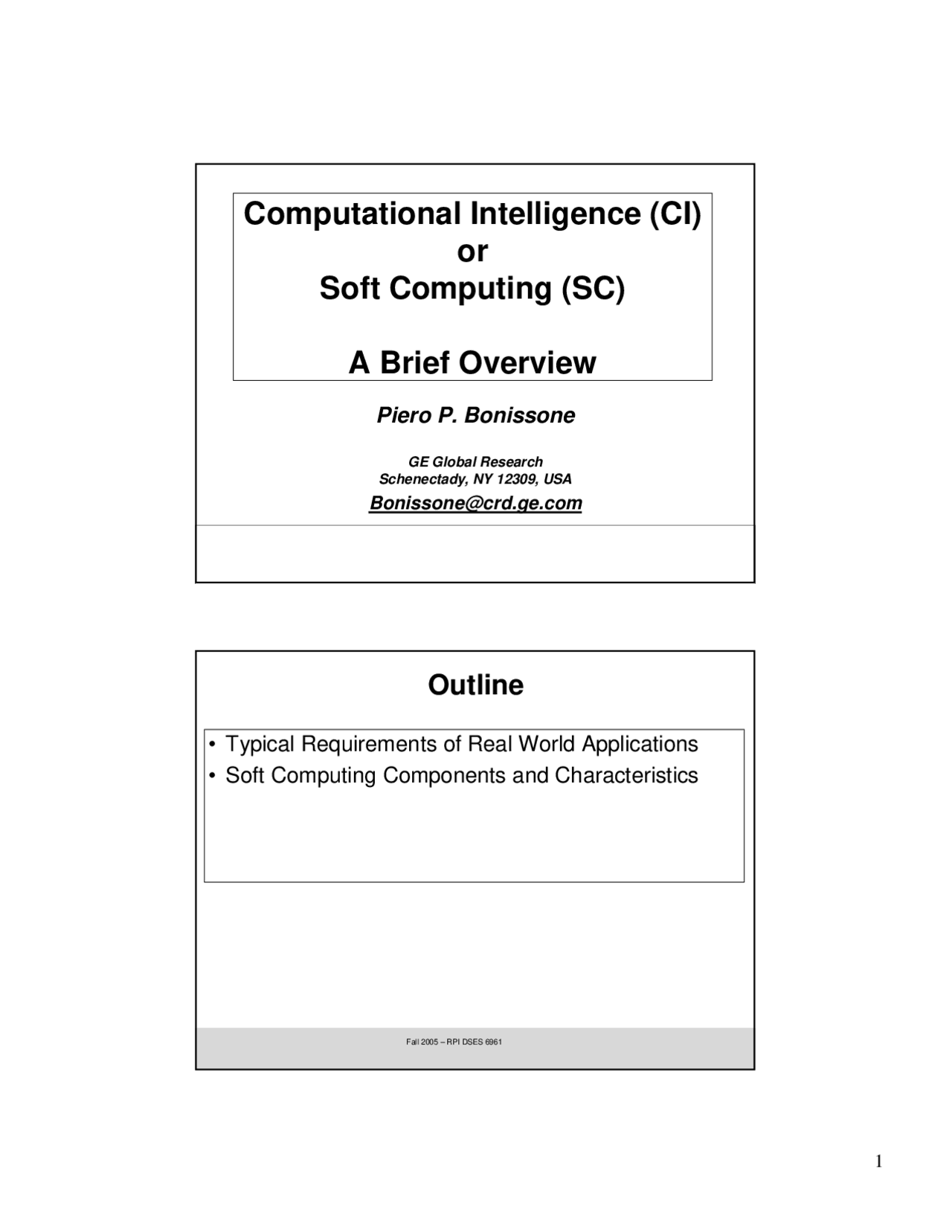 Soft Computing Real World Applications Lecture Slides Dses 6961 Docsity