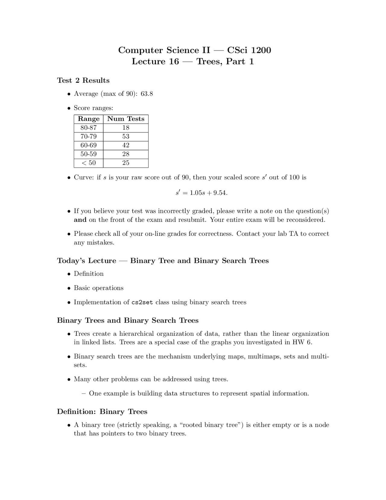Exam 2 Computer Science Data Structures Csci 1200 Docsity 4485