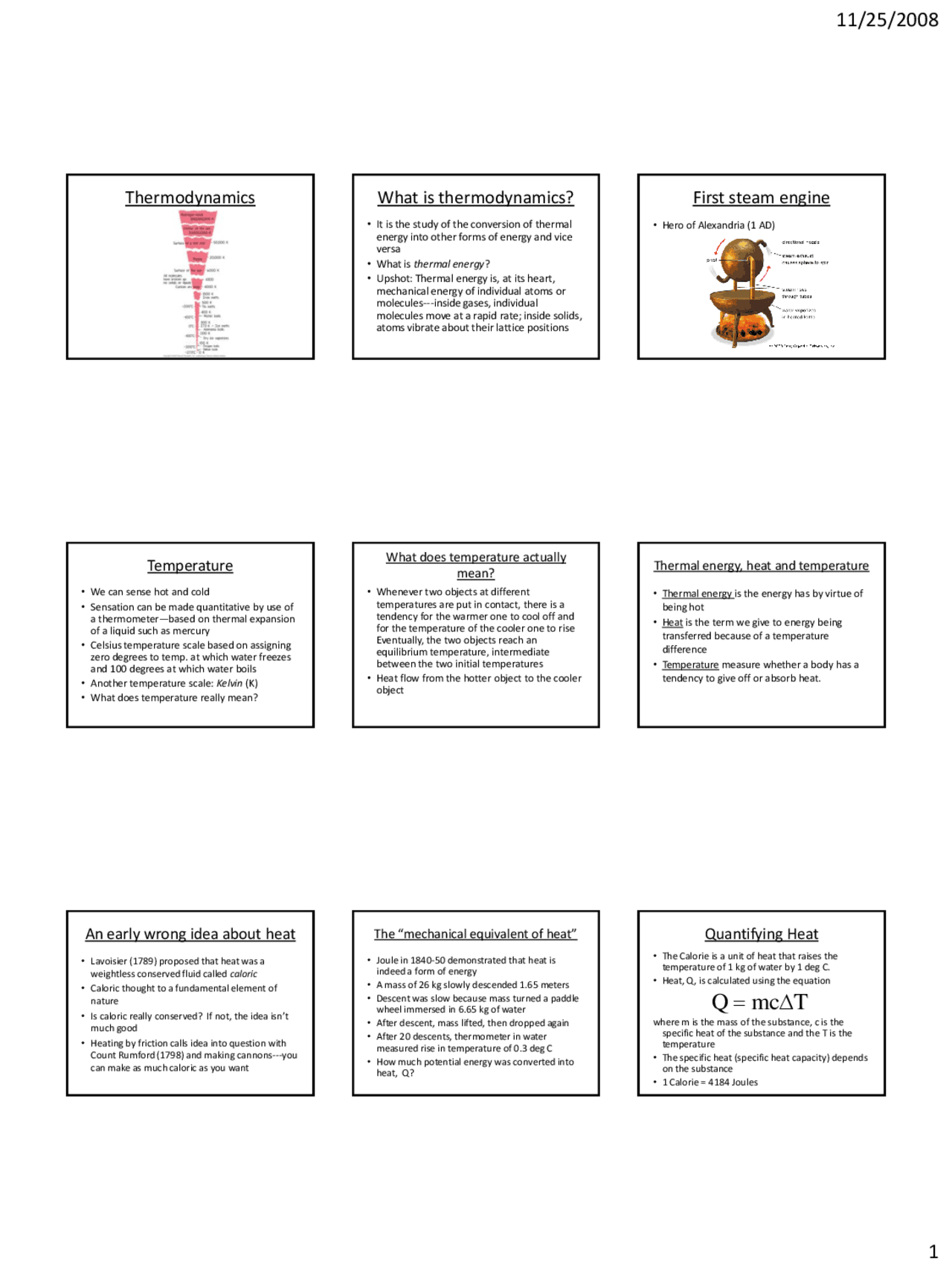 What Is Thermodynamics Lecture Slides Phy 101 Docsity