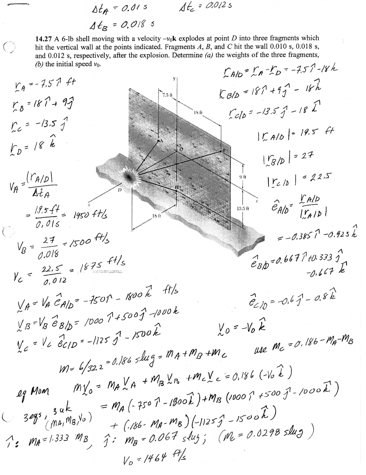 Assignment Solutions For Engineering Dynamics Engr 2090 Docsity