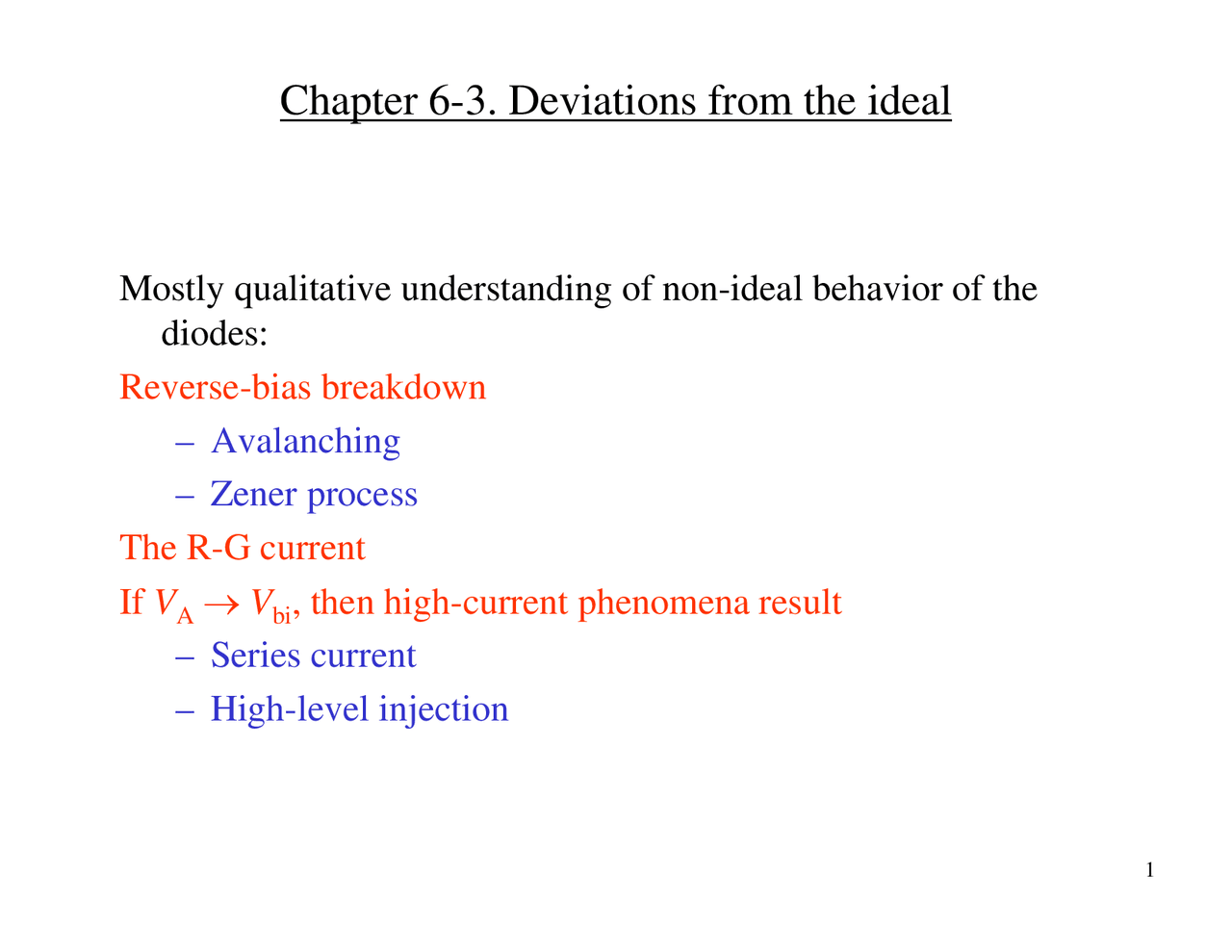 Deviations from the Ideal - Lecture Notes | ECSE 2210 | Study notes ...