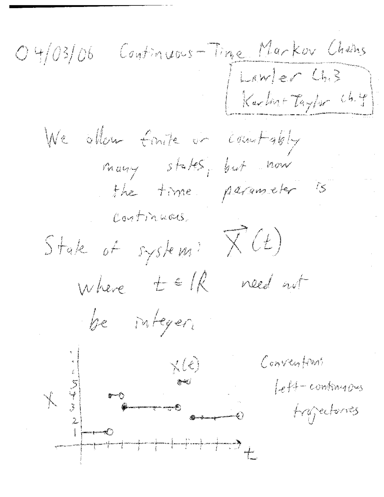 Handout Notes On Continuous Time Markov Chains Math 6790 Docsity