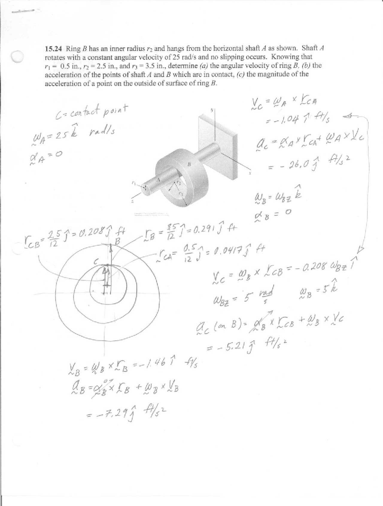 Determine Angular Velocity Problem With Solution Assignment 15