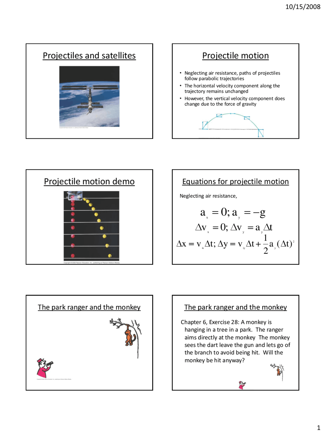 Slides On Projectiles And Satellites Major Concepts Of Physics I