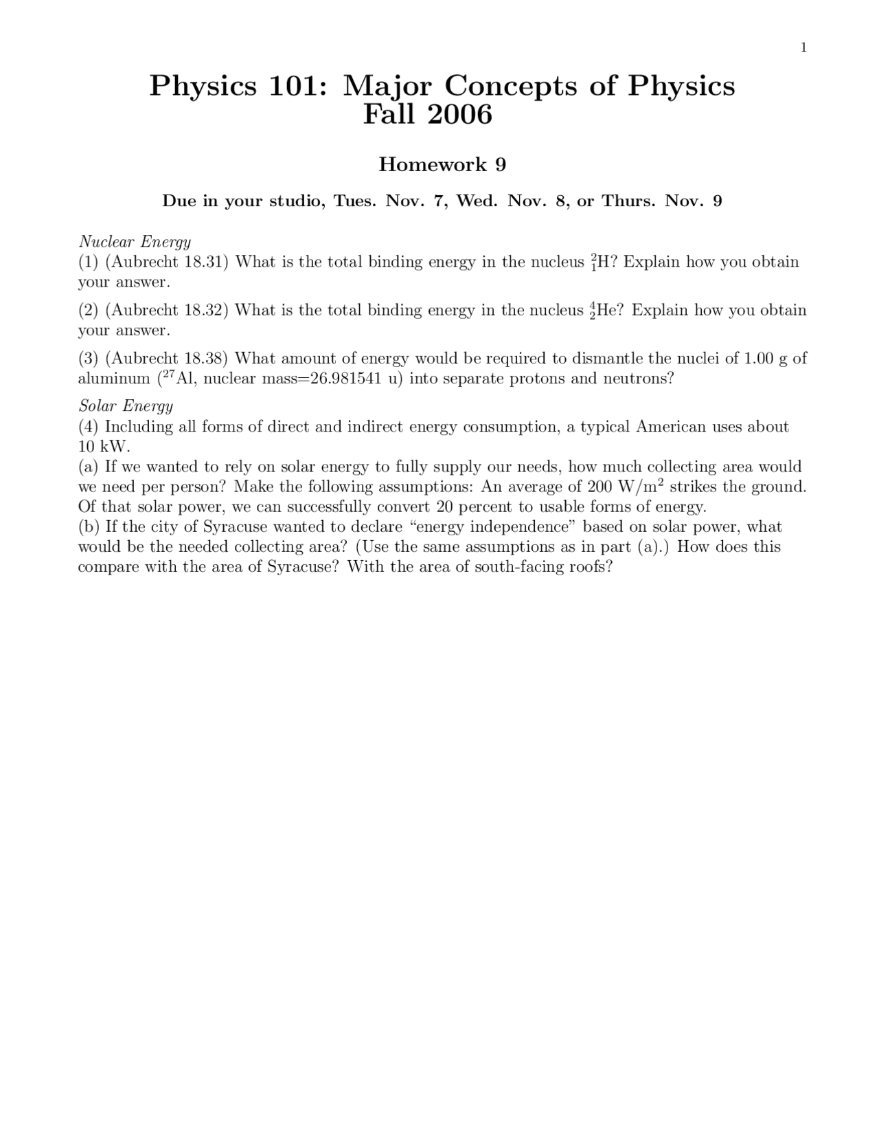 Major Concepts Of Physics I Homework 9 Sample Questions Phy 101