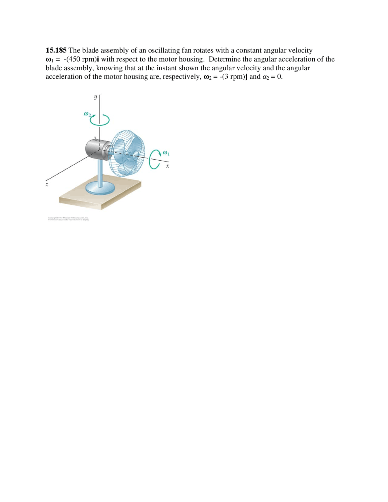 Determine Angular Acceleration Of Blade Assembly Assignment Engr 2090 Docsity 
