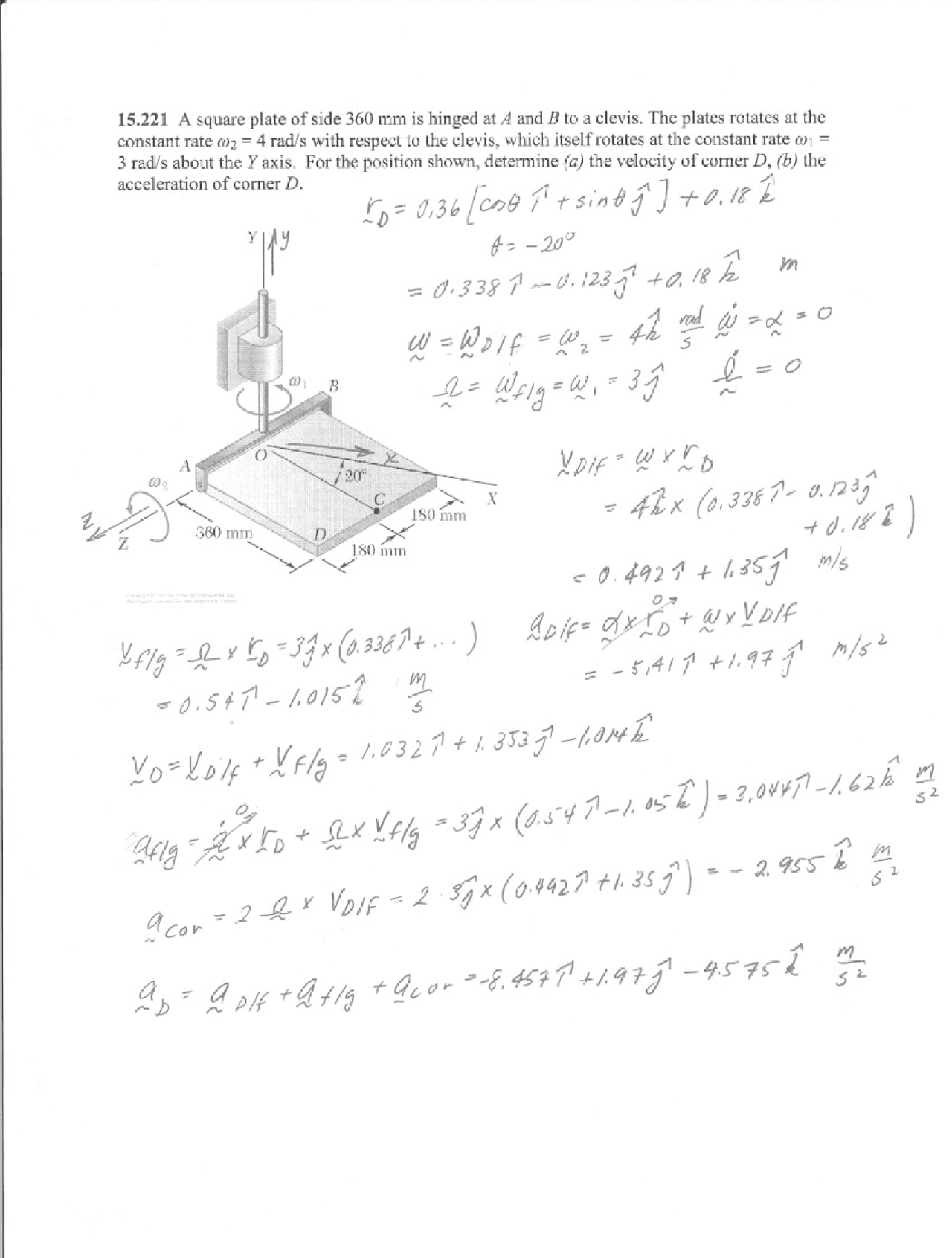Question on Engineering Dynamics with Solution - Find Velocity | ENGR 2090 | Assignments ...
