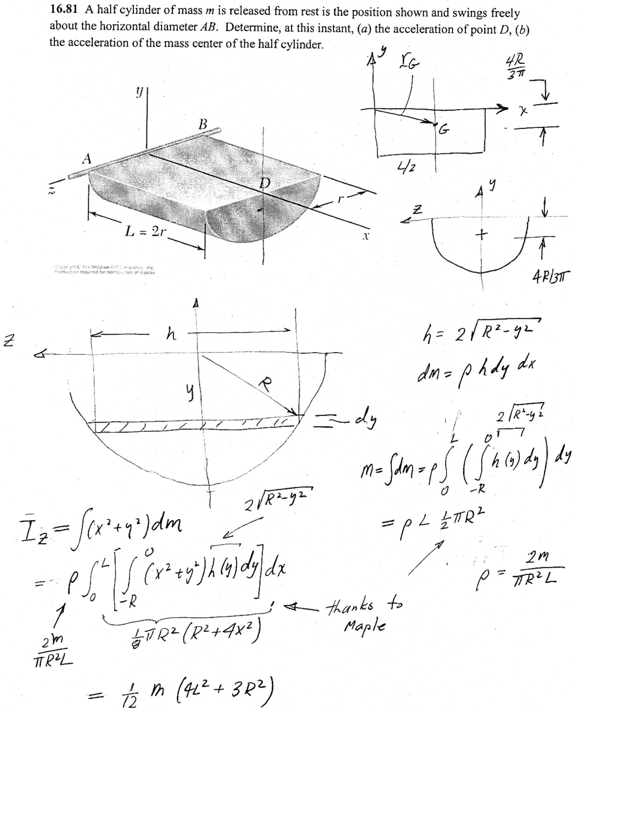 Problem With Solution Engineering Dynamics Engr 2090 Docsity