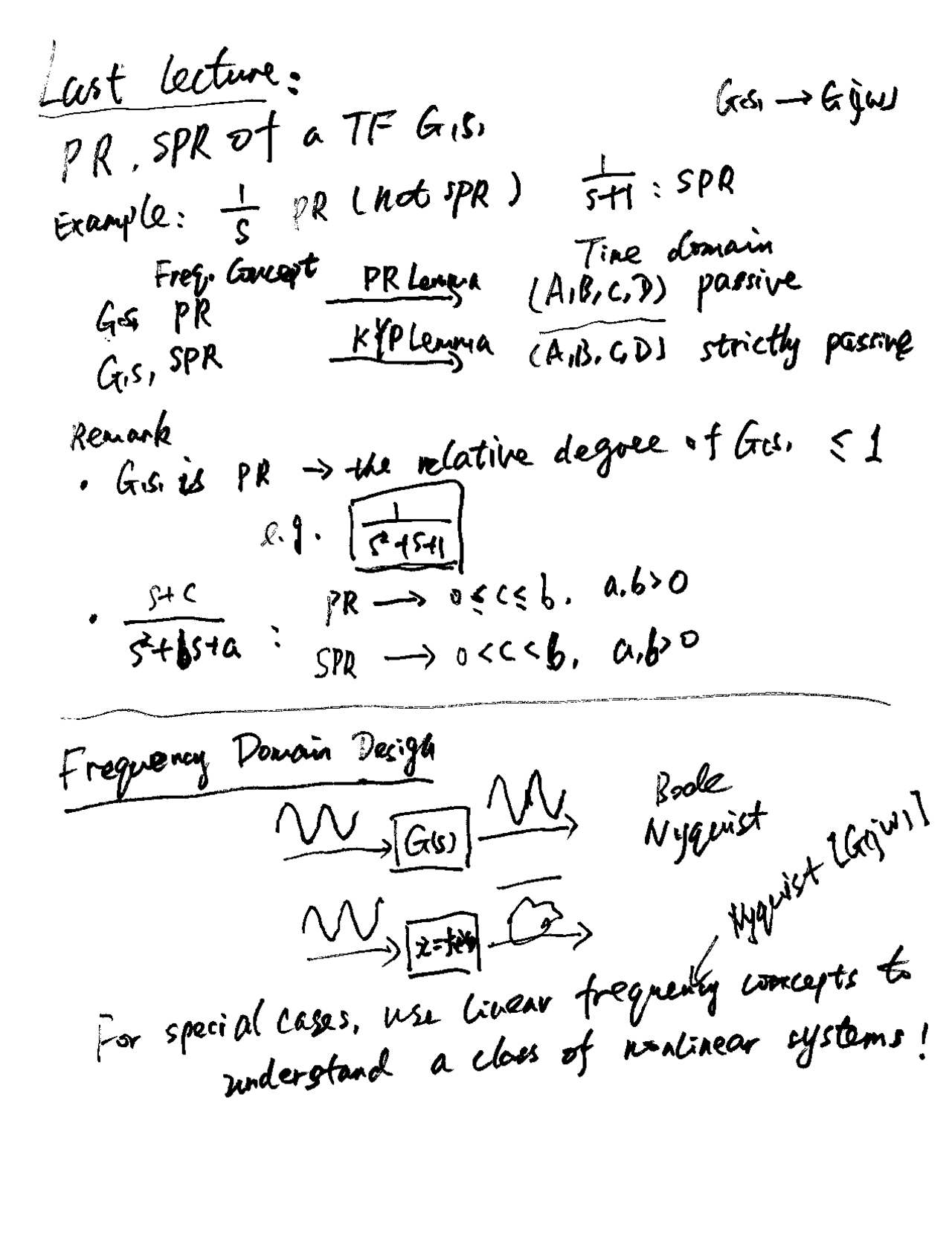 Handout Lecture Notes On Frequency Domain Design Ecse 6420 Docsity
