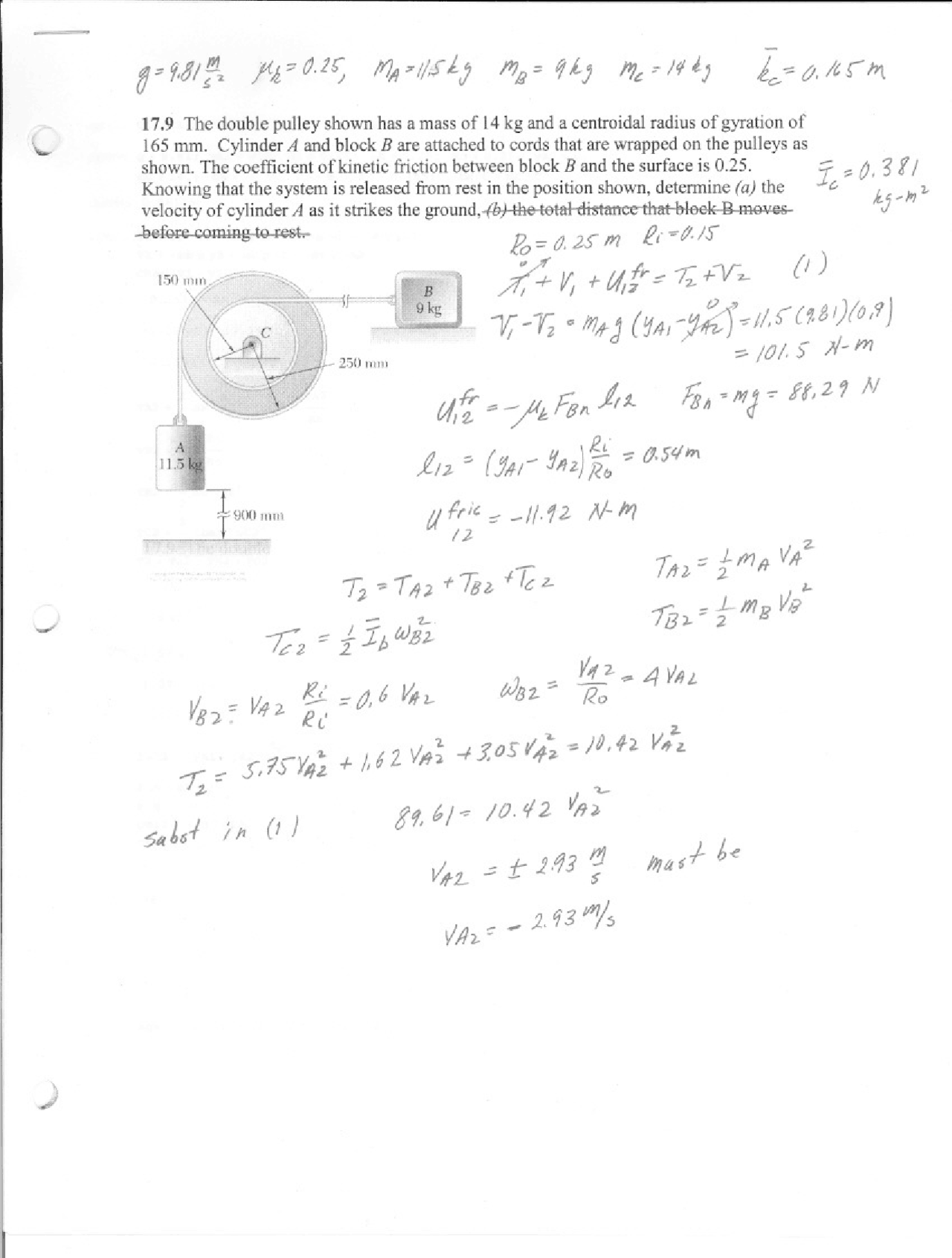 Problem On Velocity With Solution Assignment Engr 2090 Docsity