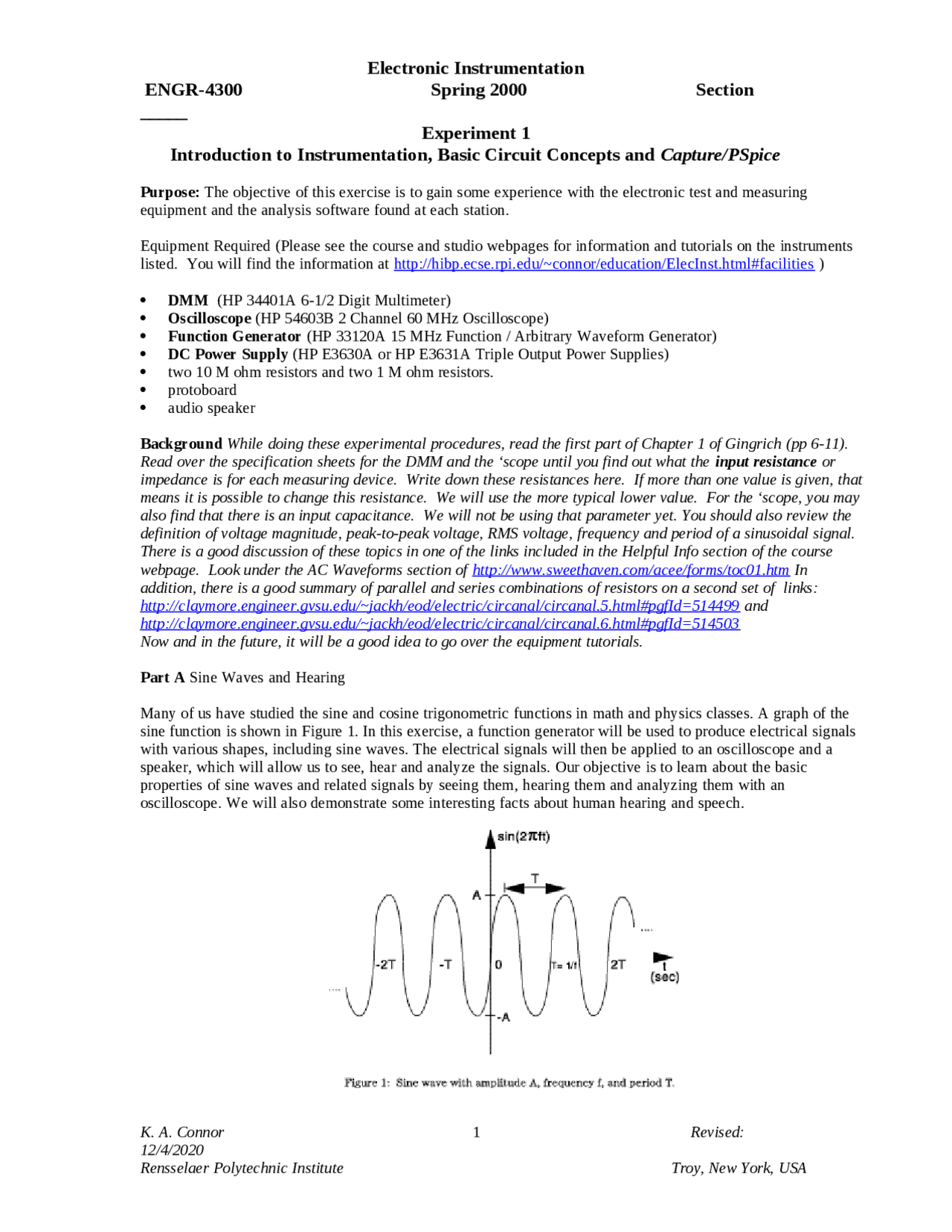 Introduction to Instrumentation, Basic Circuit Concepts and Capture ...