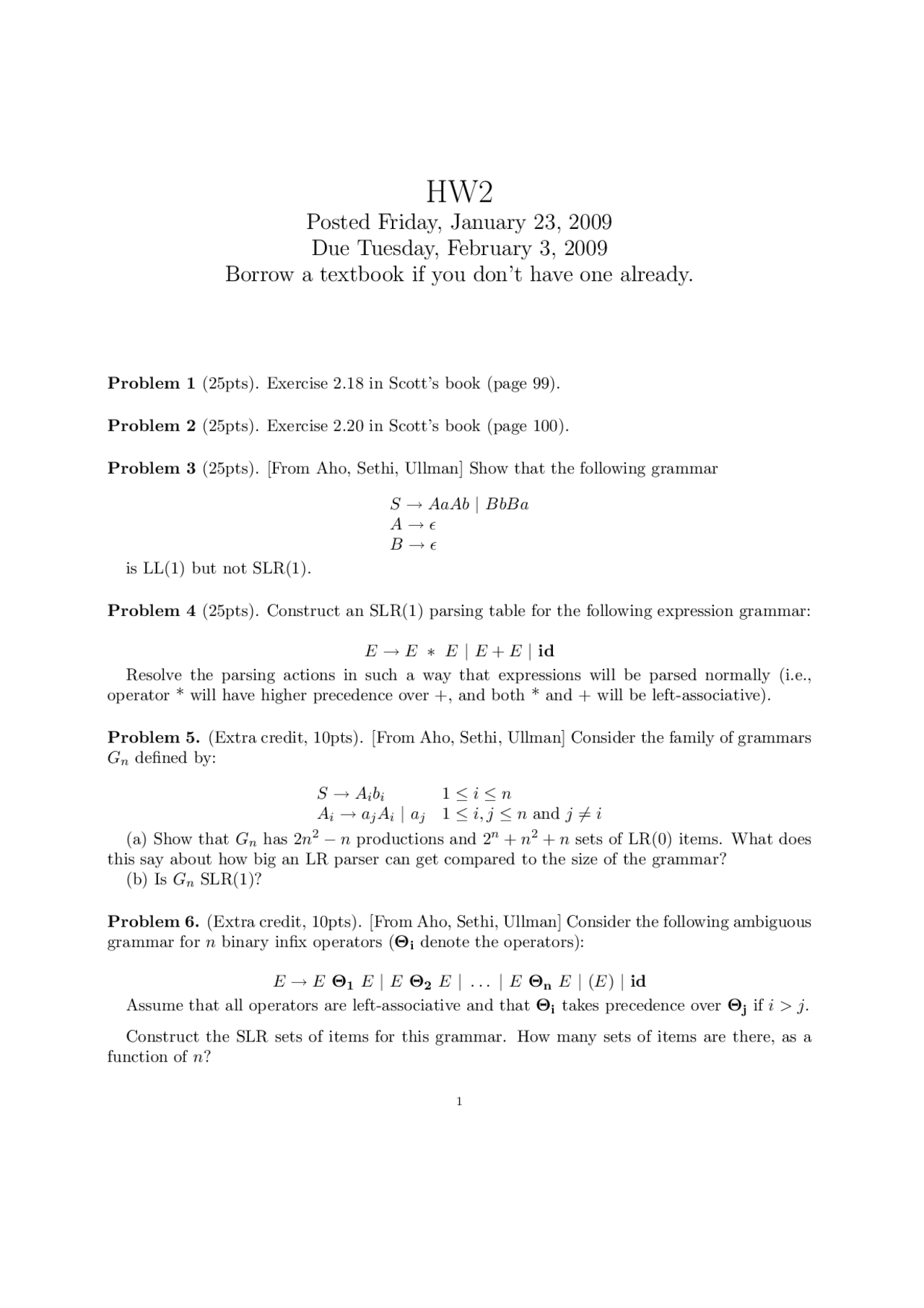 6 Problems Of Programming Languages Assignment 2 Csci 4430 Docsity
