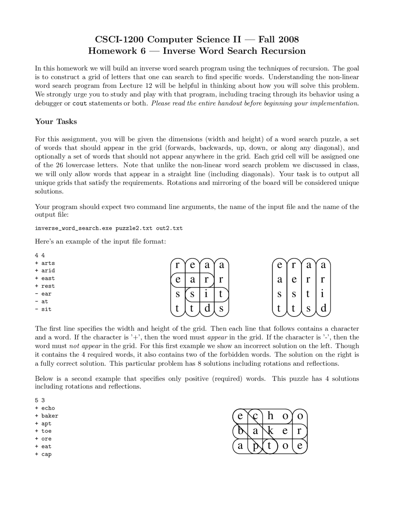 Homework 6 - Inverse Word Search Recursion | CSCI 1200 | Assignments ...