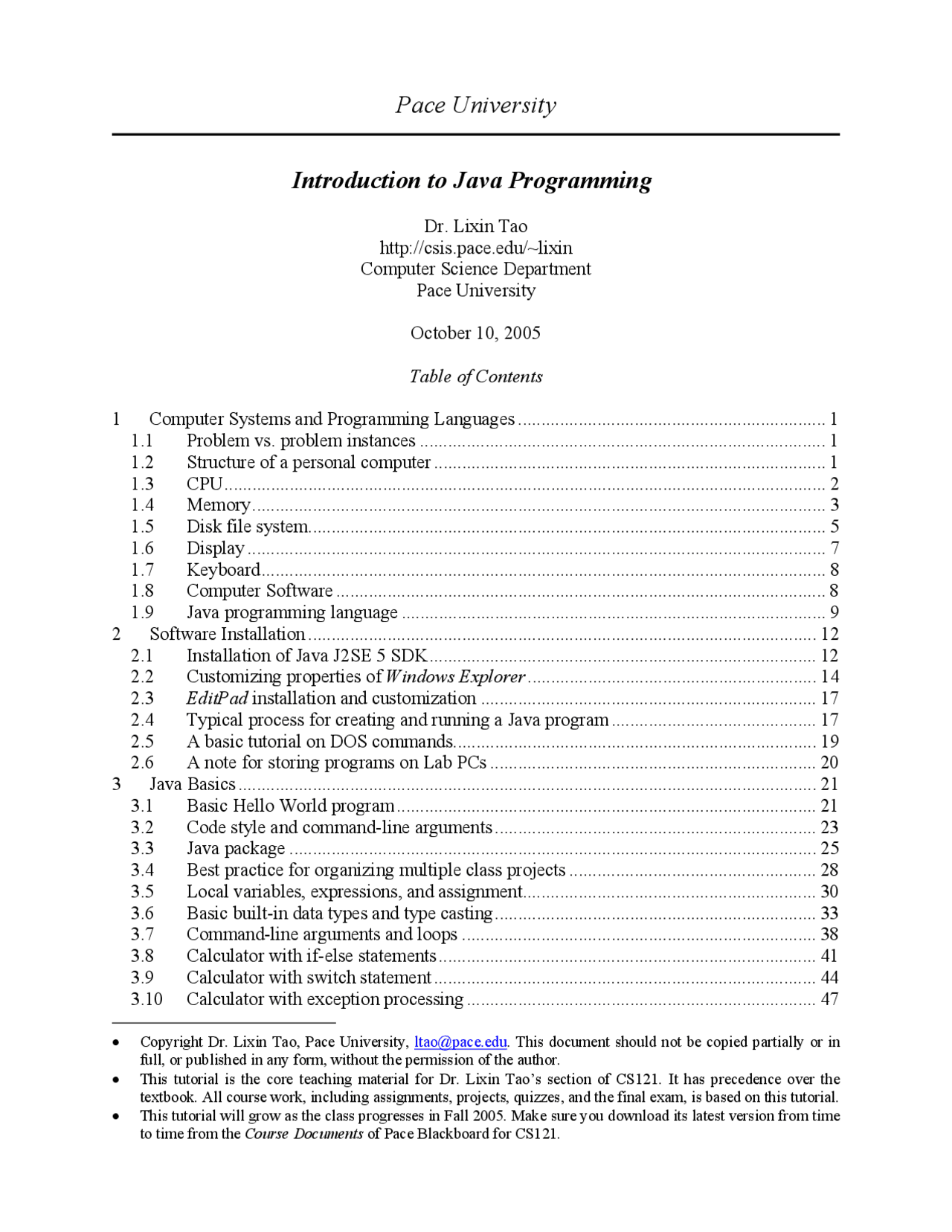 Introduction To Java Programming Lecture Notes Cs 122 Docsity 2615