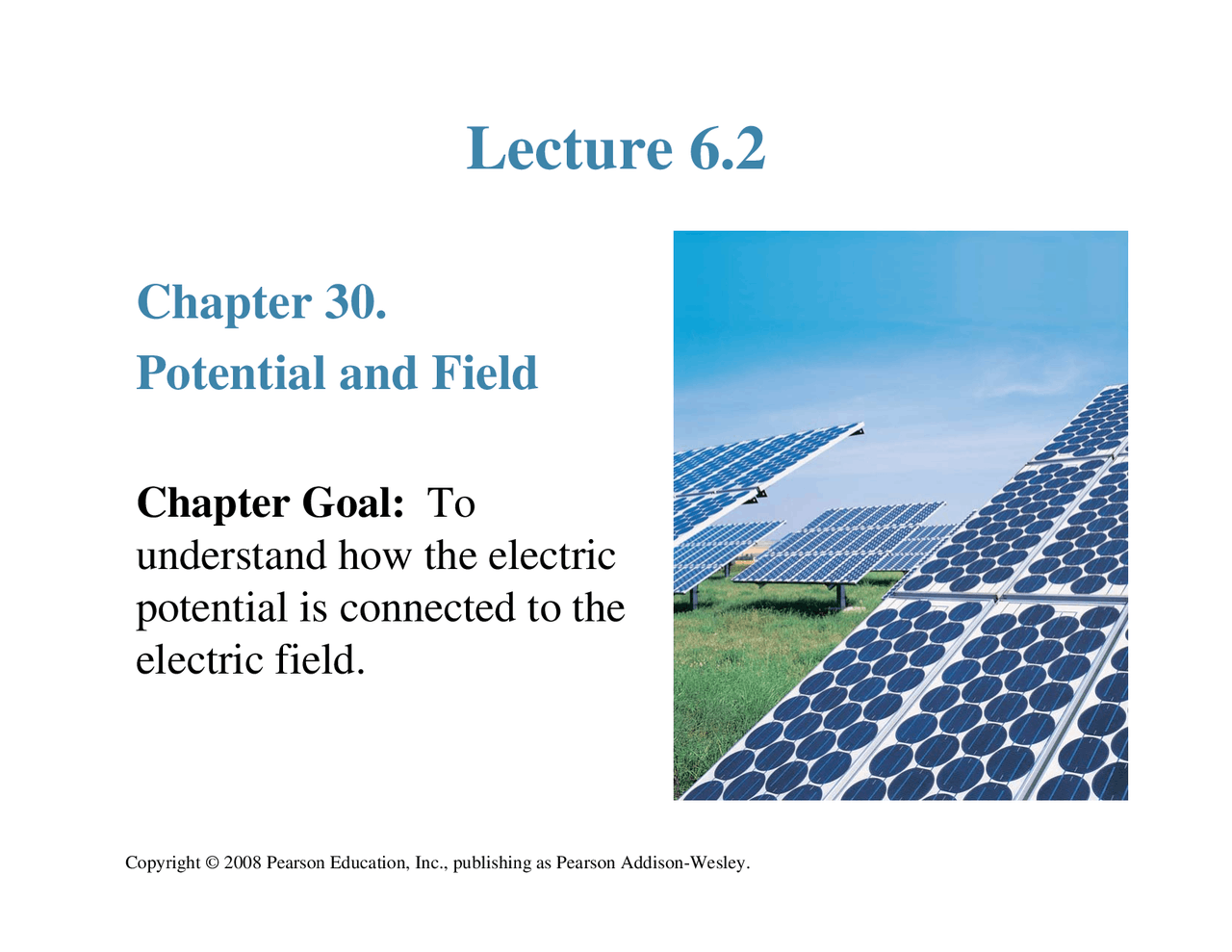 Electric Potential And Electric Field Lecture Slides Phy 212 Docsity