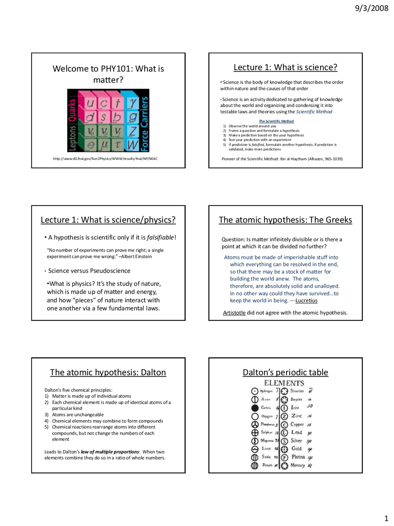 What Is Science Lecture Slides Major Concepts Of Physics I Phy