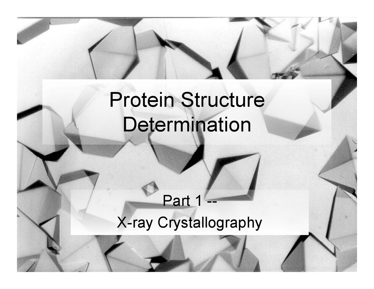 X Ray Crystallography Lecture Slides Bcbp 4870 Docsity