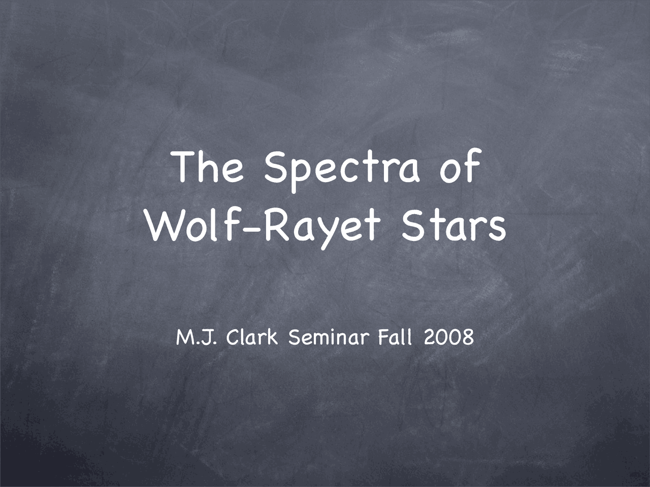 The Spectra of Wolf Rayet Stars - Lecture Slides | ASTR 500 - Docsity