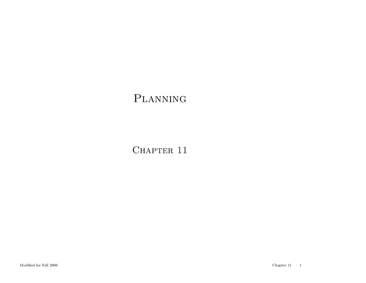 Planning Introduction To Artificial Intelligence Cis 467 Docsity
