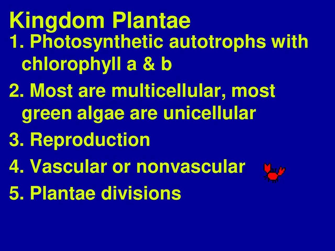 Lecture Slides on Kingdom Plantae - Reproduction | BIO 1060 - Docsity