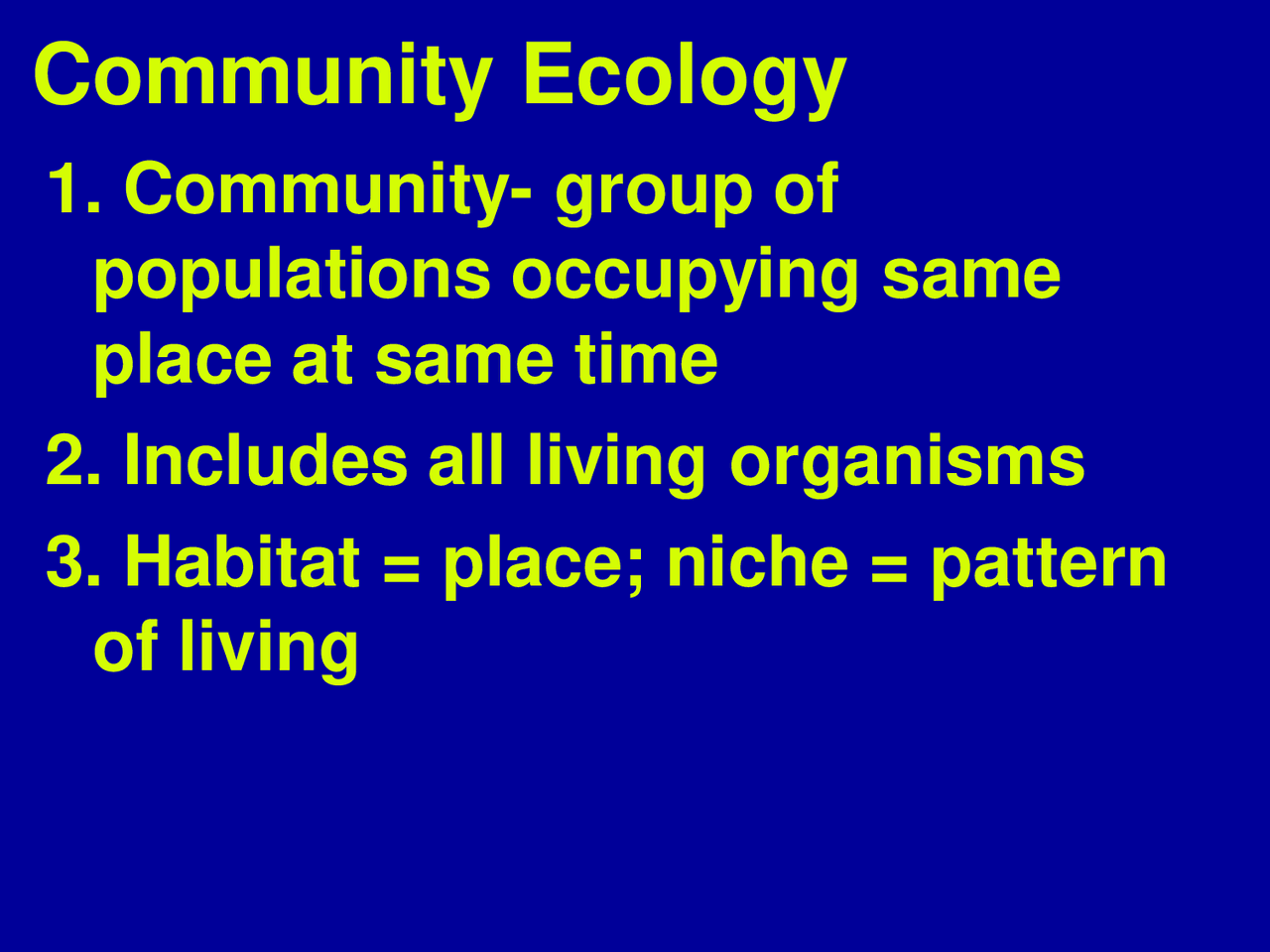 Community Ecology Environment Ecology Evolution Bio 1060 Docsity
