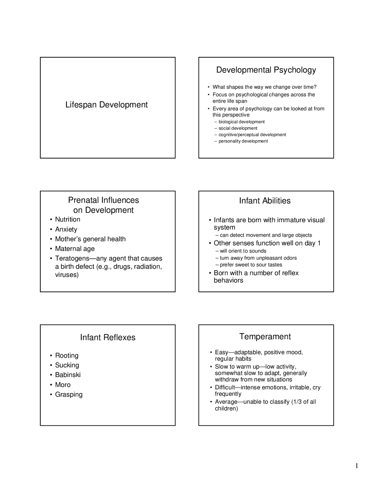 Lifespan Development Lecture Slides Psy 1010 Docsity