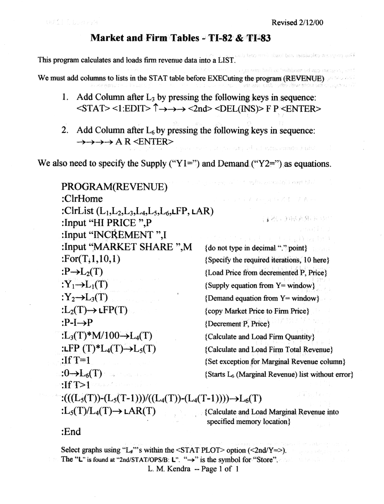 Market and Firm Tables - Review Sheet | ECON 2620 - Docsity