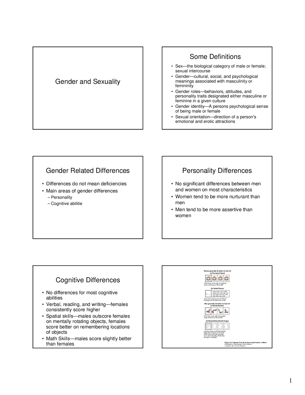 Gender And Sexuality Lecture Slides Psy 1010 Docsity