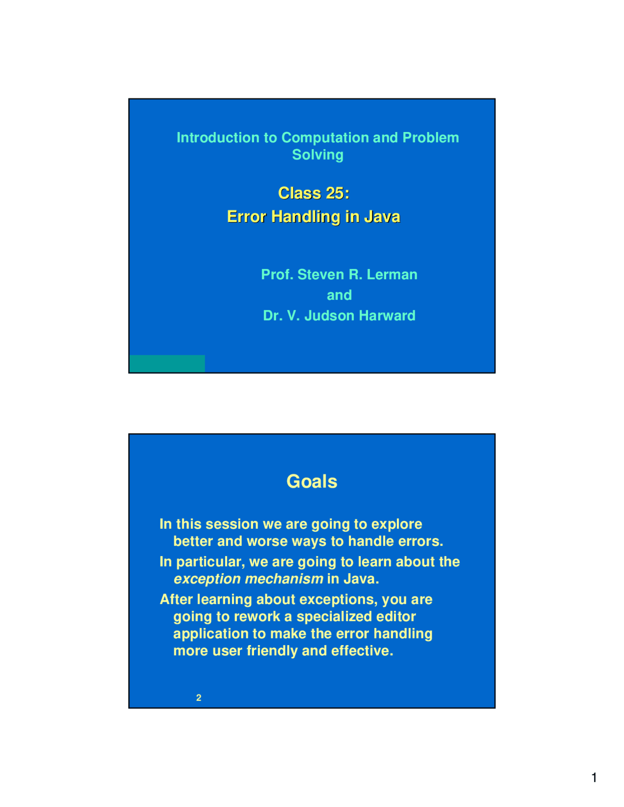 Introduction To Computer And Problem Solving Computer Science I
