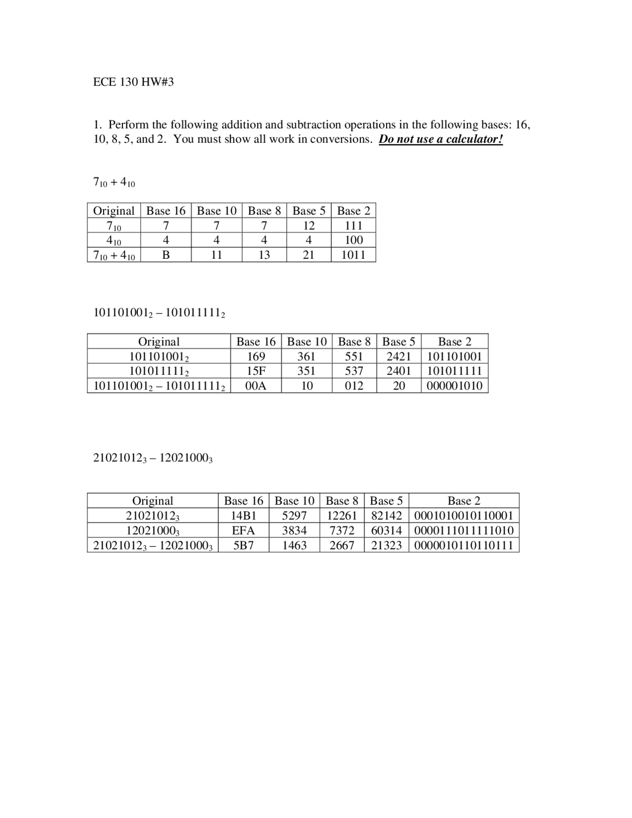 Homework 3 Solutions - Introduction to Logic Design | ECE 130 - Docsity