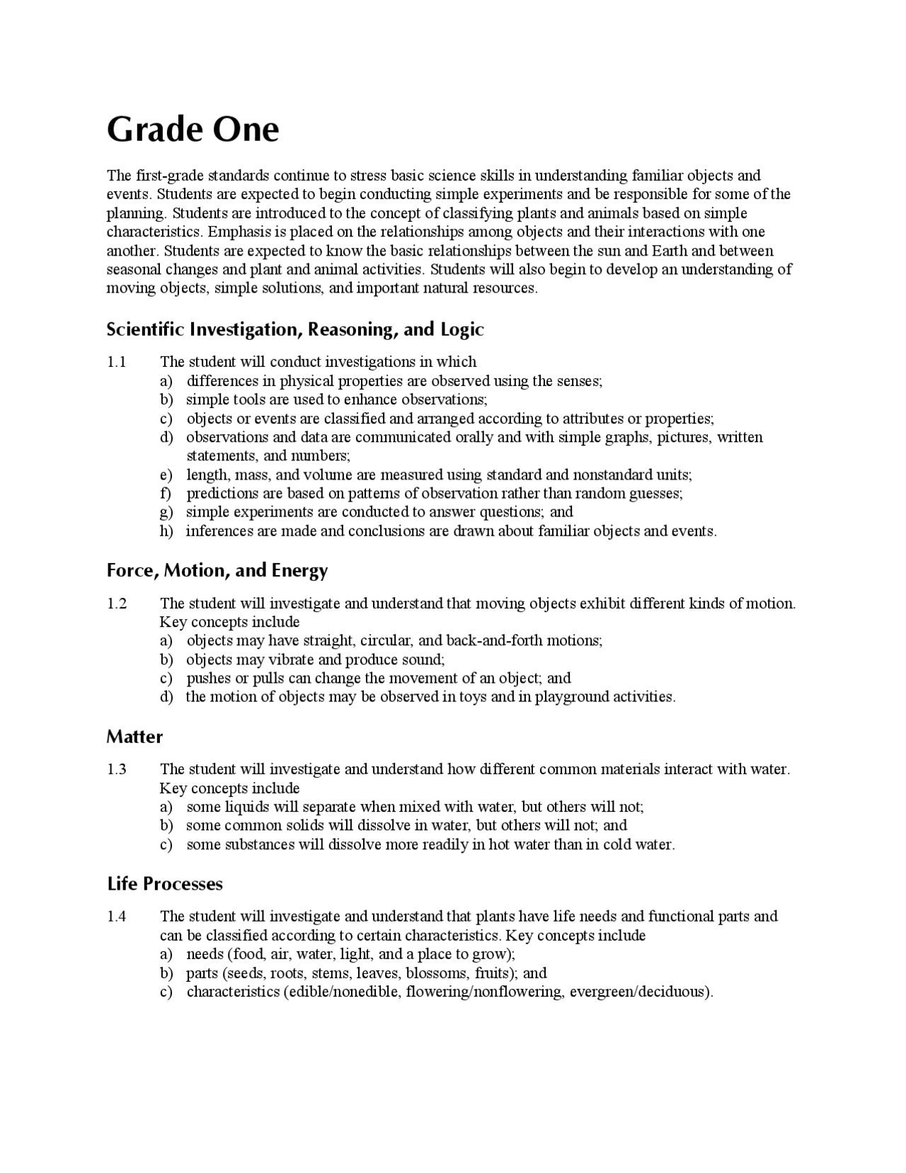 Notes On Grade One Scientific Inquiry Educ 303 Docsity