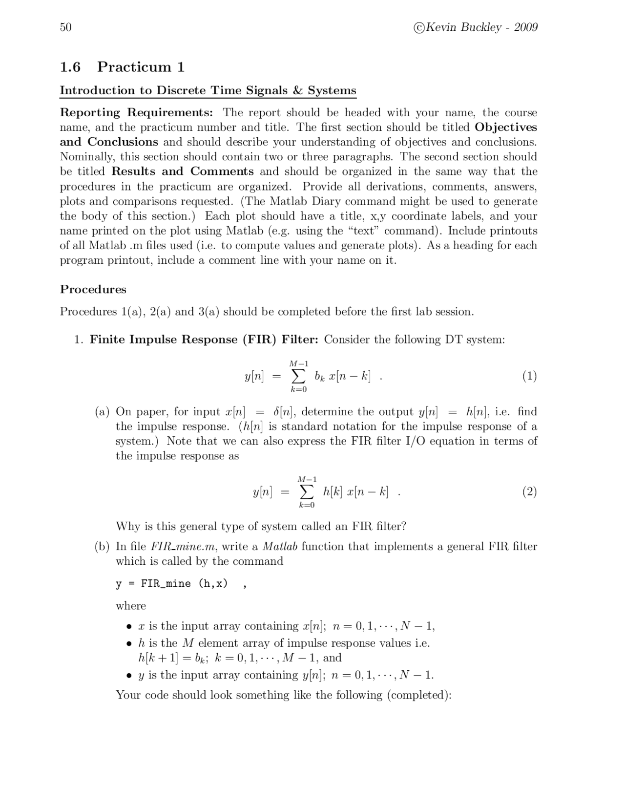 Introduction To Discrete Time Signals And Systems Lab Ece 3240