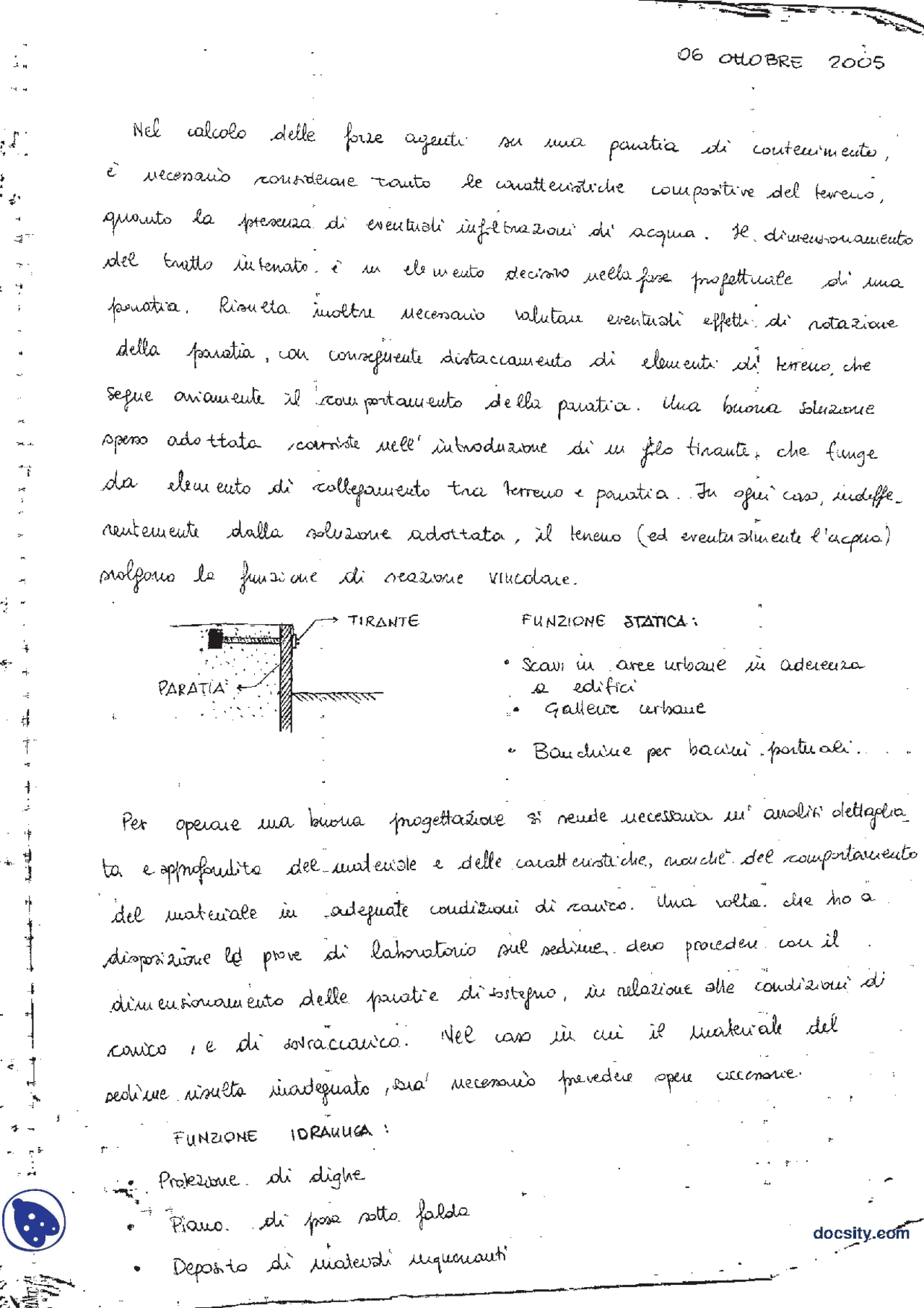 Appunti Geotecnica Parte 1 Funzione Idraulica E Statica Prof