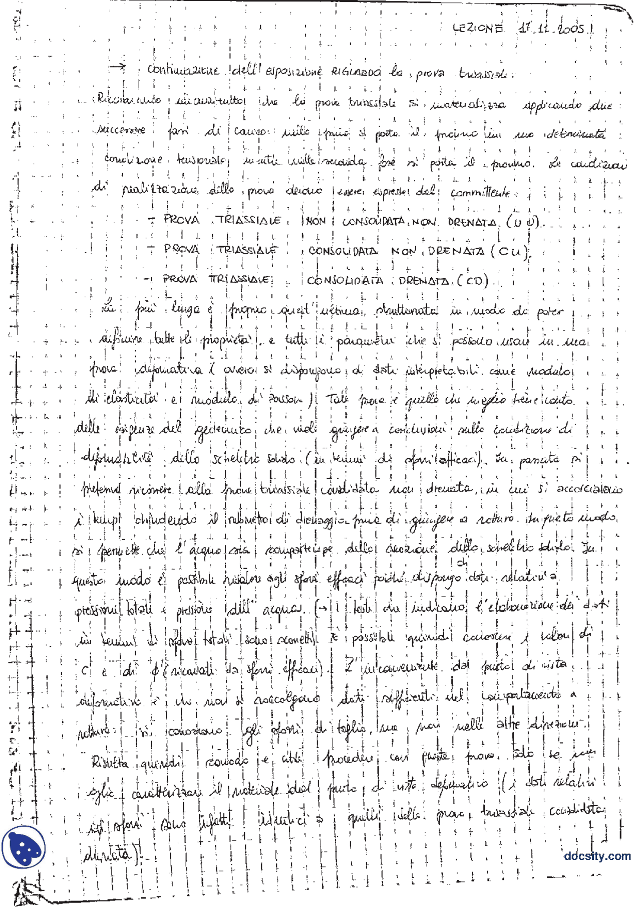 Appunti Geotecnica Prova Triassiale Appunti Di Geotecnica Docsity