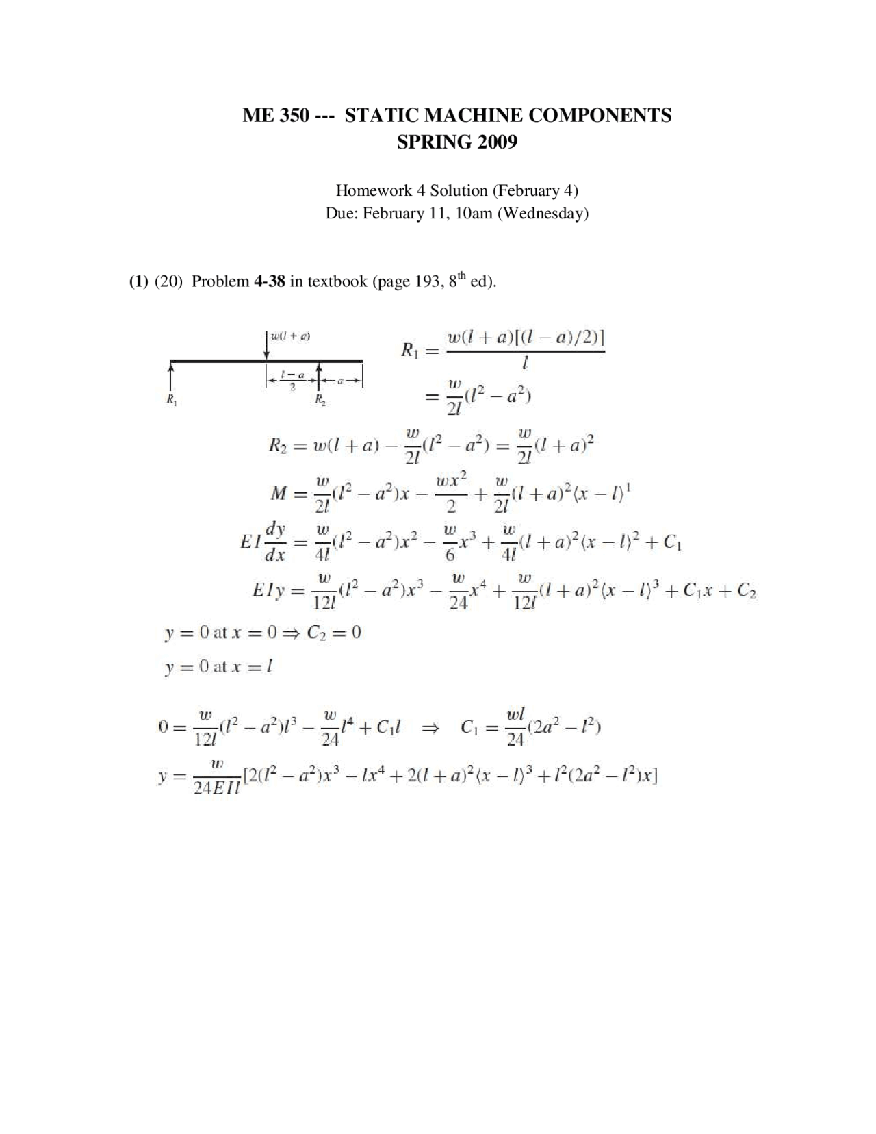 Homework 4 Questions With Solutions Static Machine Components Me