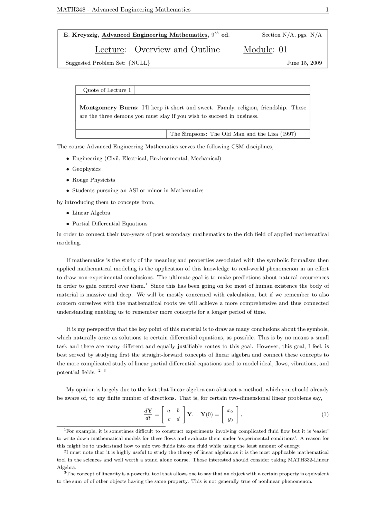 Eigenvalues And Eigenvectors Assignment 2 Math 348 Docsity