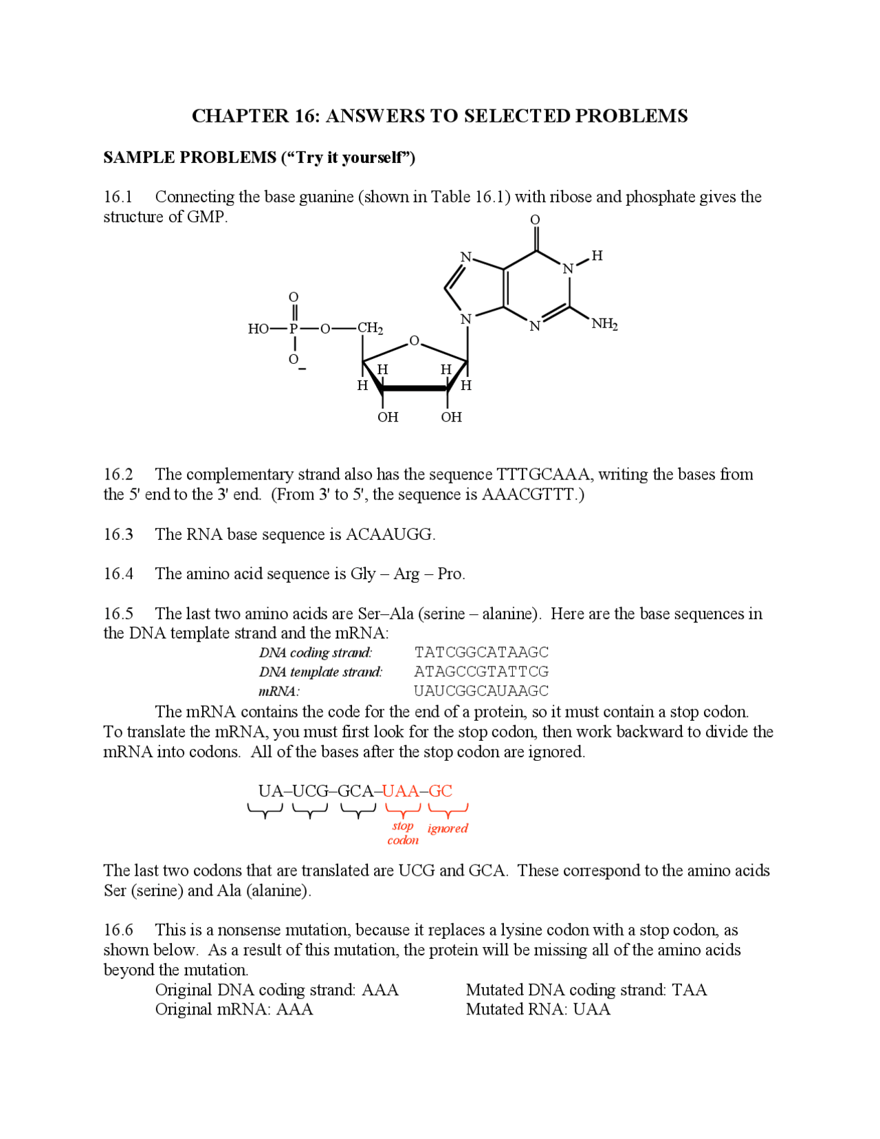 Chapter 16 Answers To Selected Problems On Medical Chemistry Chem