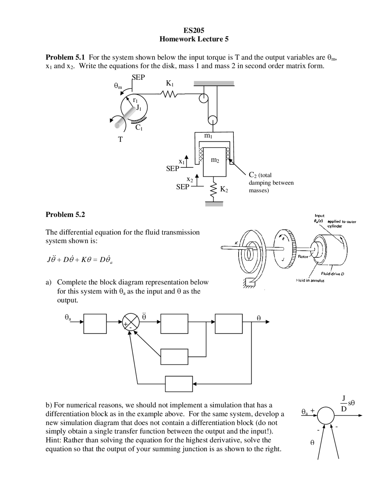 Homework #5 - Analysis and Design of Engineering Systems | ES 205 ...