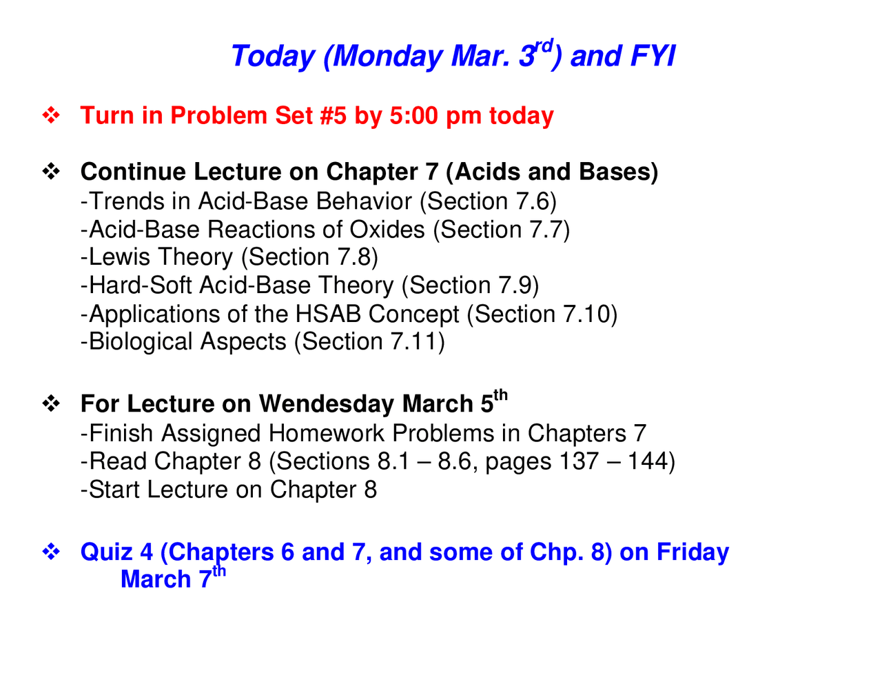 Problem Set 5 Solutions Introduction Inorganic Chemistry Chm 218