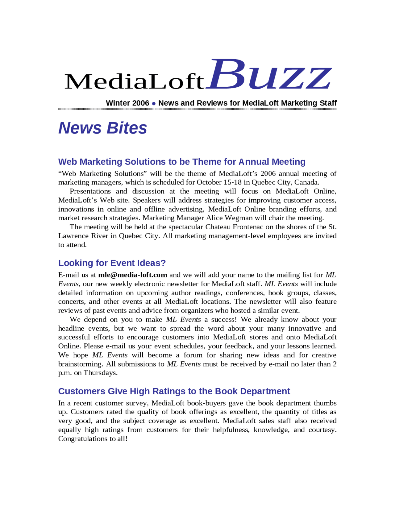 News Bits - Introduction to Information Technology - Paper | CS 201 - Docsity