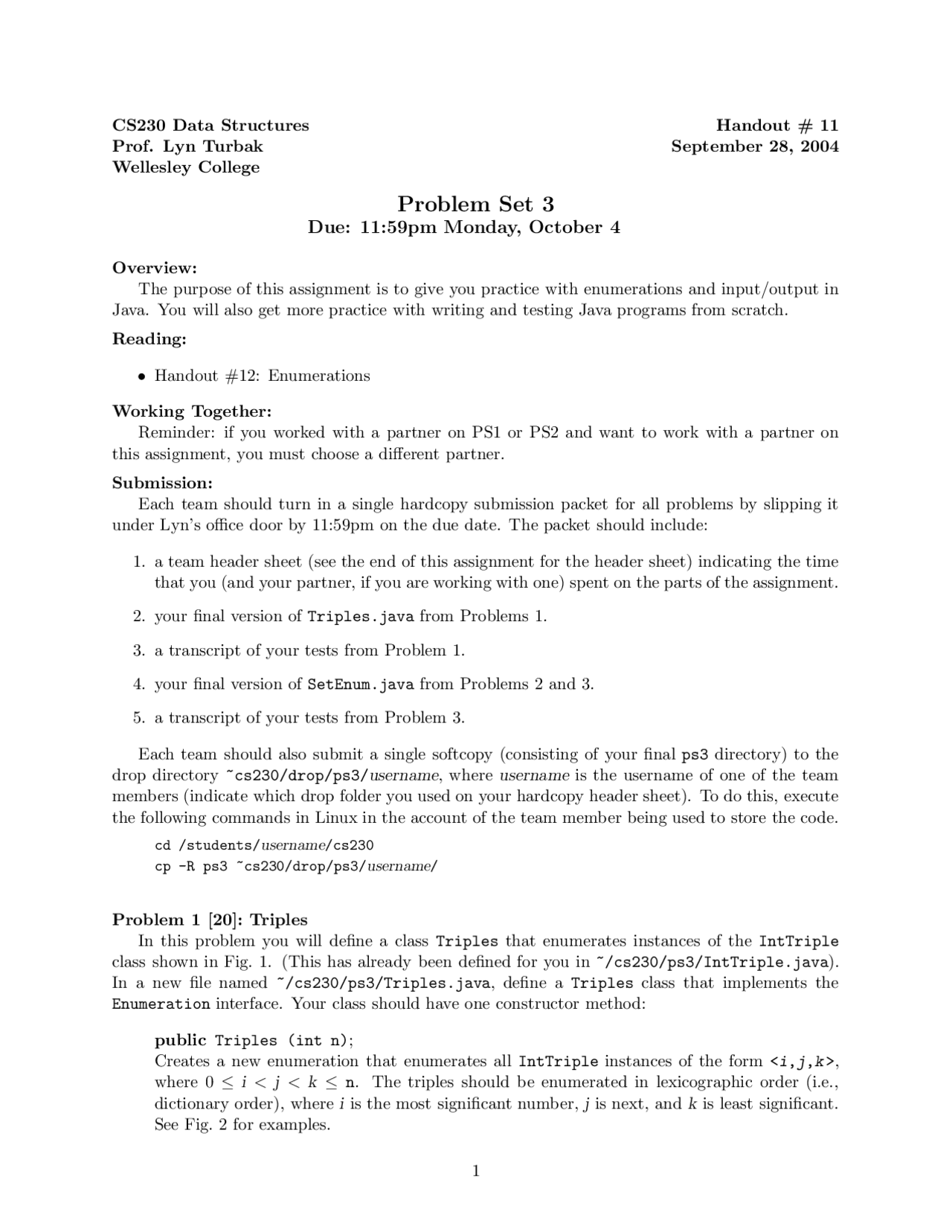 Problem Set Iii Solved Lab Data Structures Cs 230 Docsity